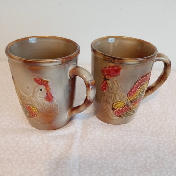 Dining | Country Farmhouse Rooster Hen Coffee Cups | Poshmark